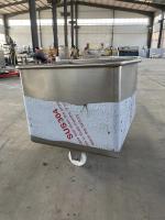 China Stainless Steel Lifting Trolley with 160mm Nylon Wheels for Meat Fish Fruits Vegetables for sale