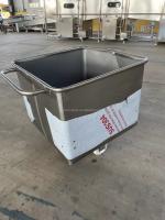 China Stainless Steel Lifting Trolley with 160mm Nylon Wheels for Meat Fish Fruits Vegetables for sale