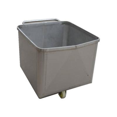 China Stainless Steel Meat Trolley Cart with 160mm Nylon Wheels for Lifting Drum for sale