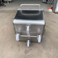 China Stainless Steel Meat Trolley Cart with 160mm Nylon Wheels for Lifting Drum for sale