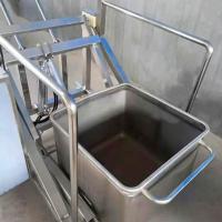 China Stainless Steel Meat Trolley Cart with 160mm Nylon Wheels for Lifting Drum for sale