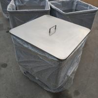 China 200L Stainless Steel Meat Trolley Cart with 160mm Nylon Wheels for Food Processing for sale