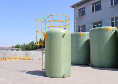 China Cylindrical Vertical Frp Chemical Storage Tanks Filament Winding for sale