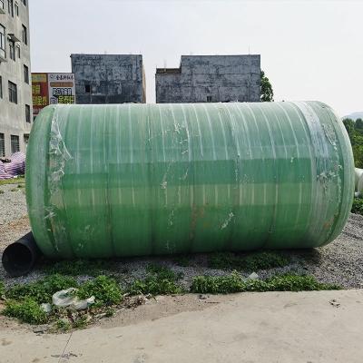 China Antiseptic Horizontal Cylinder Tank Frp Wastewater Storage Tank for sale