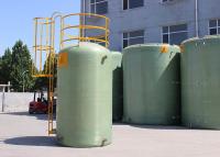 China Filament Winding Cylindrical FRP Chemical Storage Tank 18000 Gallon Vertical for sale