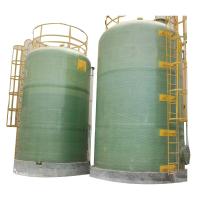 China Filament Winding Cylindrical FRP Chemical Storage Tank 18000 Gallon Vertical for sale