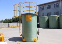 China 3600mm Vertical Cylindrical FRP Chemical Storage Tank for Sewage Treatment 10000L for sale