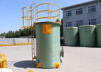 China 3600mm Vertical Cylindrical FRP Chemical Storage Tank for Sewage Treatment 10000L for sale