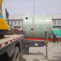 China 3600mm Vertical Cylindrical FRP Chemical Storage Tank for Sewage Treatment 10000L for sale