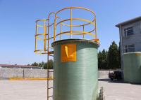 China Cylindrical FRP Water Tank Chemical Resistant Wastewater Treatment Storage Custom Sizes for sale