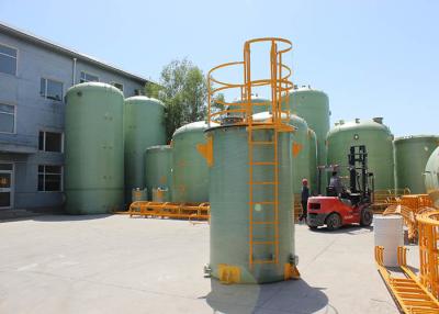 China Cylindrical FRP Water Tank Chemical Resistant Wastewater Treatment Storage Custom Sizes for sale