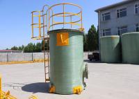 China Cylindrical FRP Water Tank Chemical Resistant Wastewater Treatment Storage Custom Sizes for sale