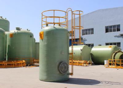 China Vertical FRP Chemical Storage Tank 4000x7500mm Harmless Treatment Easy Installation for sale