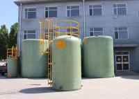 China Green Caustic Cylindrical Storage Tank Finely Processed 4000mm for sale
