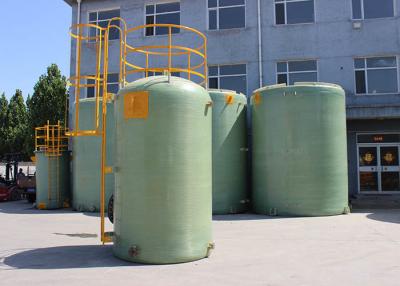 China FRP Vertical Water Storage Tank 30000 Gallon Filament Wound Chemical Resistant for sale