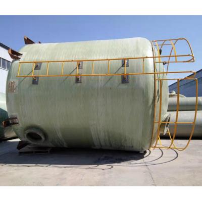 China 4000mm x 8290mm FRP Chemical Storage Tank 100 Cubic Meters Filament Winding for sale