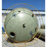 China 4000mm x 8290mm FRP Chemical Storage Tank 100 Cubic Meters Filament Winding for sale