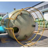 China 4000mm x 8290mm FRP Chemical Storage Tank 100 Cubic Meters Filament Winding for sale