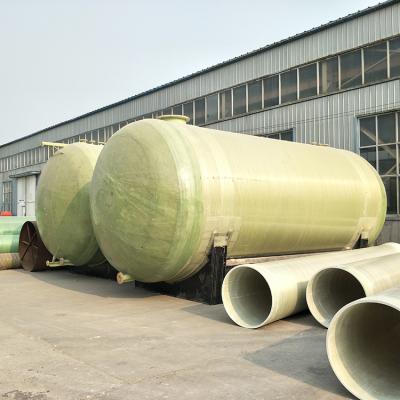 China FRP Horizontal Storage Tank 1000x1440mm 1m3 Filament Winding Chemical Process Tank CE ISO for sale