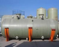 China FRP Horizontal Sewage Treatment Tank 3m3 Filament Winding 1400mm Diameter for sale