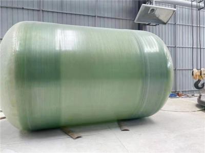 China Horizontal FRP Water Treatment Tank 1400mm x 2510mm Filament Winding for sale
