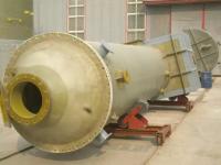 China 1400mm Green FRP Horizontal Tank 1200 Gallon For Finely Processed Underground Storage for sale