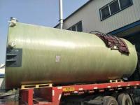 China 1400mm x 3480mm FRP Water Softener Tank 1300 Gallon Custom Color Horizontal for sale