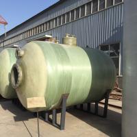 China 1600mm x 2750mm FRP Horizontal Tank 1300 Gallon Wastewater Treatment Durable for sale
