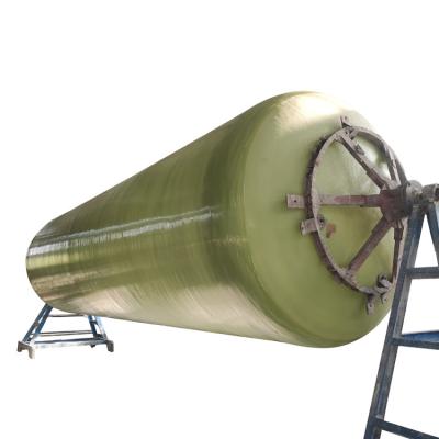 China Horizontal FRP Chemical Mixer Tank 4250mm 8m3 Storage Container for sale