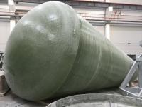 China Horizontal FRP Chemical Mixer Tank 4250mm 8m3 Storage Container for sale