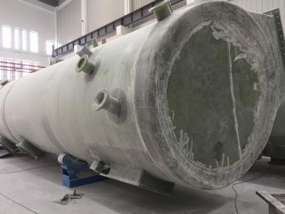 China 1600mm Antiseptic FRP Water Treatment Tank Cross Wound Cylindrical 11m3 for sale
