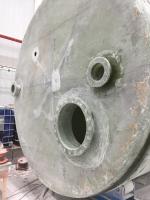 China 1600mm Antiseptic FRP Water Treatment Tank Cross Wound Cylindrical 11m3 for sale