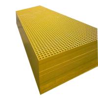 China Molded FRP Floor Grating 38x38mm Mesh Anti Slip Fiberglass Panels Corrosion Resistant Walkway for sale