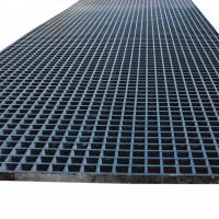 China Molded FRP Grating 38x38mm Mesh Yellow Fiberglass Platform Panel for Petrochemical Industry for sale