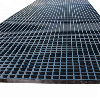 China Molded FRP Grating 38x38mm Mesh Yellow Fiberglass Platform Panel for Petrochemical Industry for sale