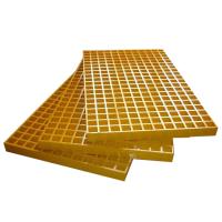 China Food Processing Fibergrate Molded Grating 38*38mm Grp Mesh Flooring for sale