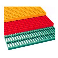 China Flat Gritted Molded FRP Floor Grating Orange For Electronics Industry for sale