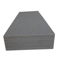 China Molded FRP Grating 50x50mm Mesh Black Fiberglass Walkway Grate for Sewage Treatment for sale