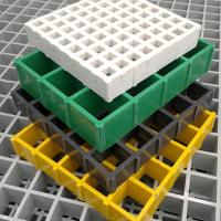 China 50*50mm Transportation FRP Floor Grating Black Grp Moulded for sale