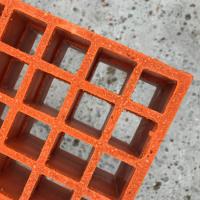 China 50*50mm Transportation FRP Floor Grating Black Grp Moulded for sale