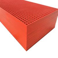 China Molded FRP Floor Grating 38x38mm Mesh Anti Slip Fiberglass Panel for Pulp and Paper Industry for sale