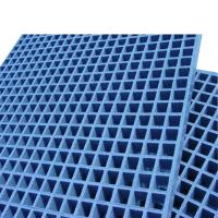 China Molded FRP Floor Grating 38x38mm Mesh Anti Slip Fiberglass Panel for Pulp and Paper Industry for sale