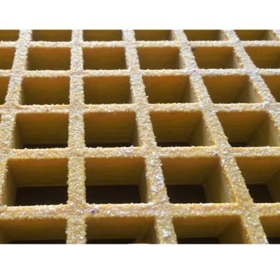 China 3660mm Shipbuilding Fiber Glass Grating GRP Moulded Anti Slip 38x38mm Mesh for sale