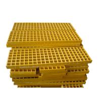 China 38x38mm Red FRP Grating Walkway Smooth Surface Fiberglass Floor for Civil Architecture for sale