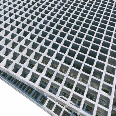 China Molded FRP Floor Grating 38x38mm Mesh for Water Plant Breeding Lightweight for sale