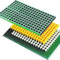 China Molded FRP Floor Grating 38x38mm Mesh for Water Plant Breeding Lightweight for sale