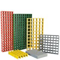 China Molded FRP Grating 38x38mm Mesh Antiseptic Floor Grating for Sewage Treatment Custom Color for sale