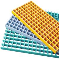 China FRP Grating 38x38mm Smooth Molded Fiberglass Panel for Pharmaceutical Manufacturing for sale