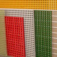 China 38*38mm Food Processing  FRP Floor Grating Yellow Grp Flooring Panels for sale