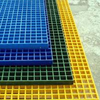 China Antiseptic FRP Grating 38x38mm Fiberglass Mesh Flooring Panels for Textile Dyeing for sale